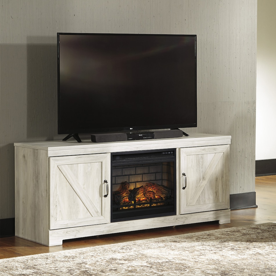 Stormy White Fireplace Console | WG&R Furniture